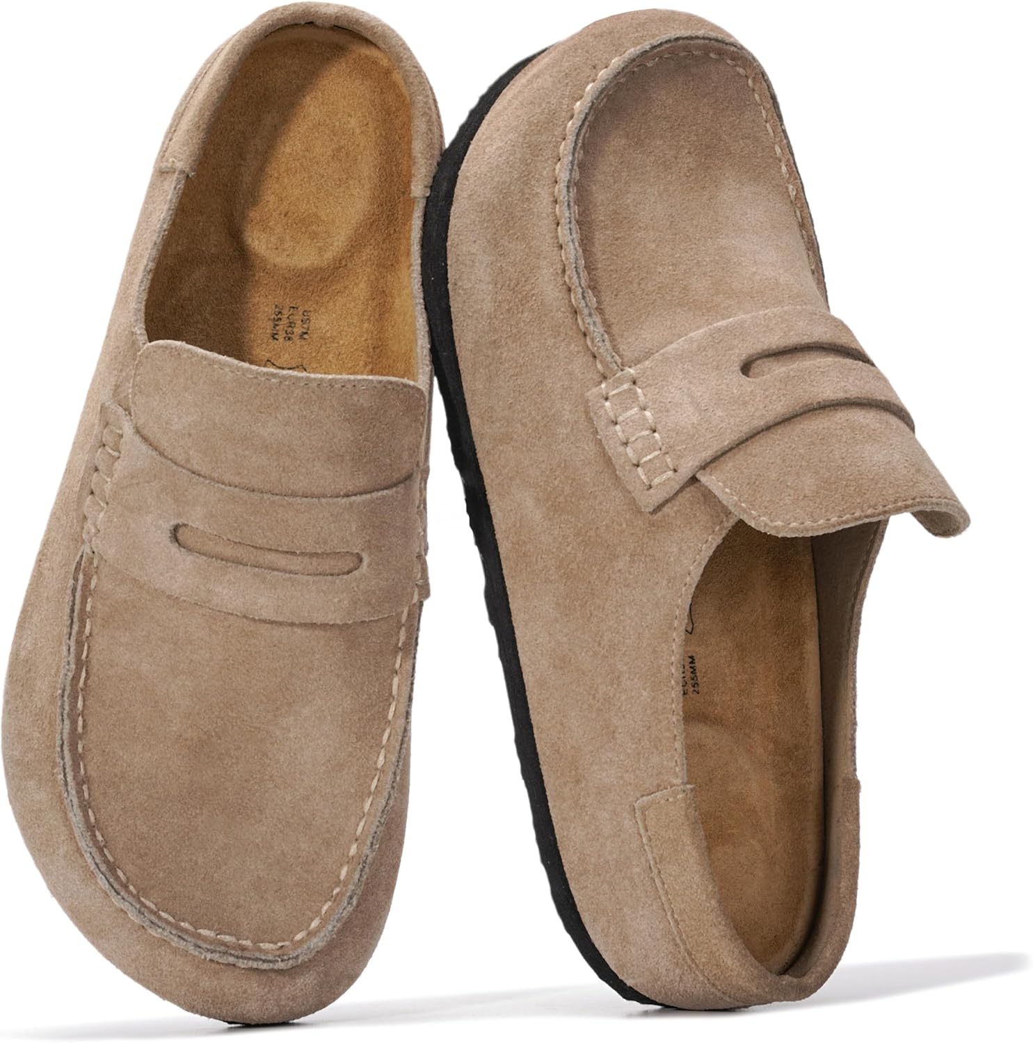 Project Cloud 100% Genuine Leather Moccasin-Style Clogs for Women ...